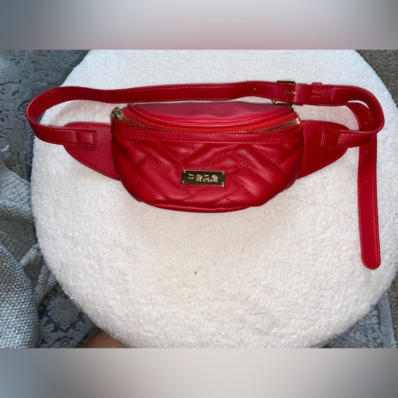 bebe | Accessories | Bebe Sophia Red Fanny Pack | Poshmark